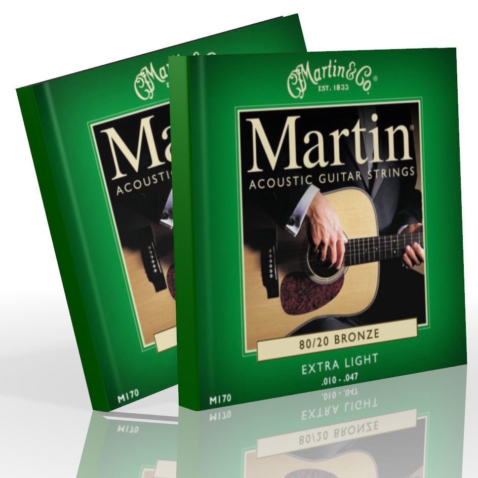 Martin Guitar Strings Acoustic Extra Light M170 (2 Sets)