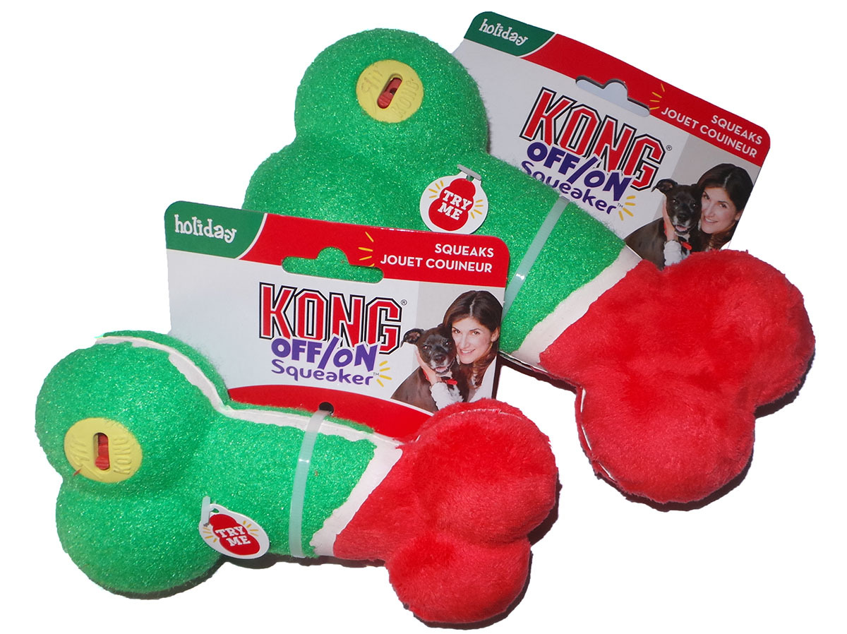 KONG Holiday Range - Off/On Squeaker Bone in Three Sizes - Kong