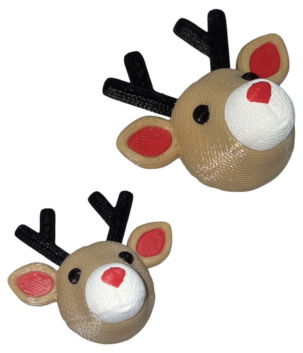 Supportive Solutions 3D Printed Rudolph Ornament - New, Handmade