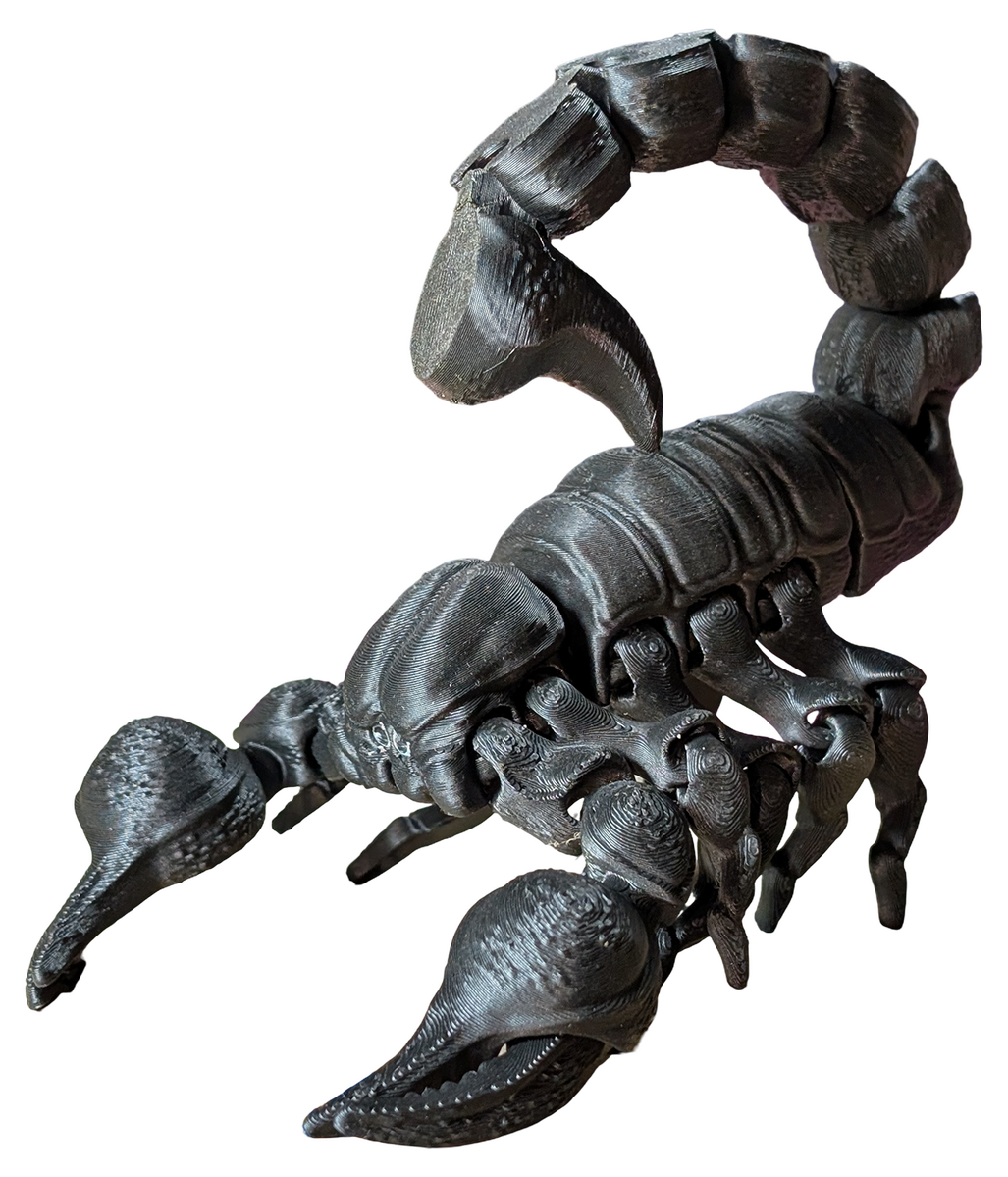 Flexible Scorpion Figurine - Articulated 3D Printed Desk Decor & Collectible